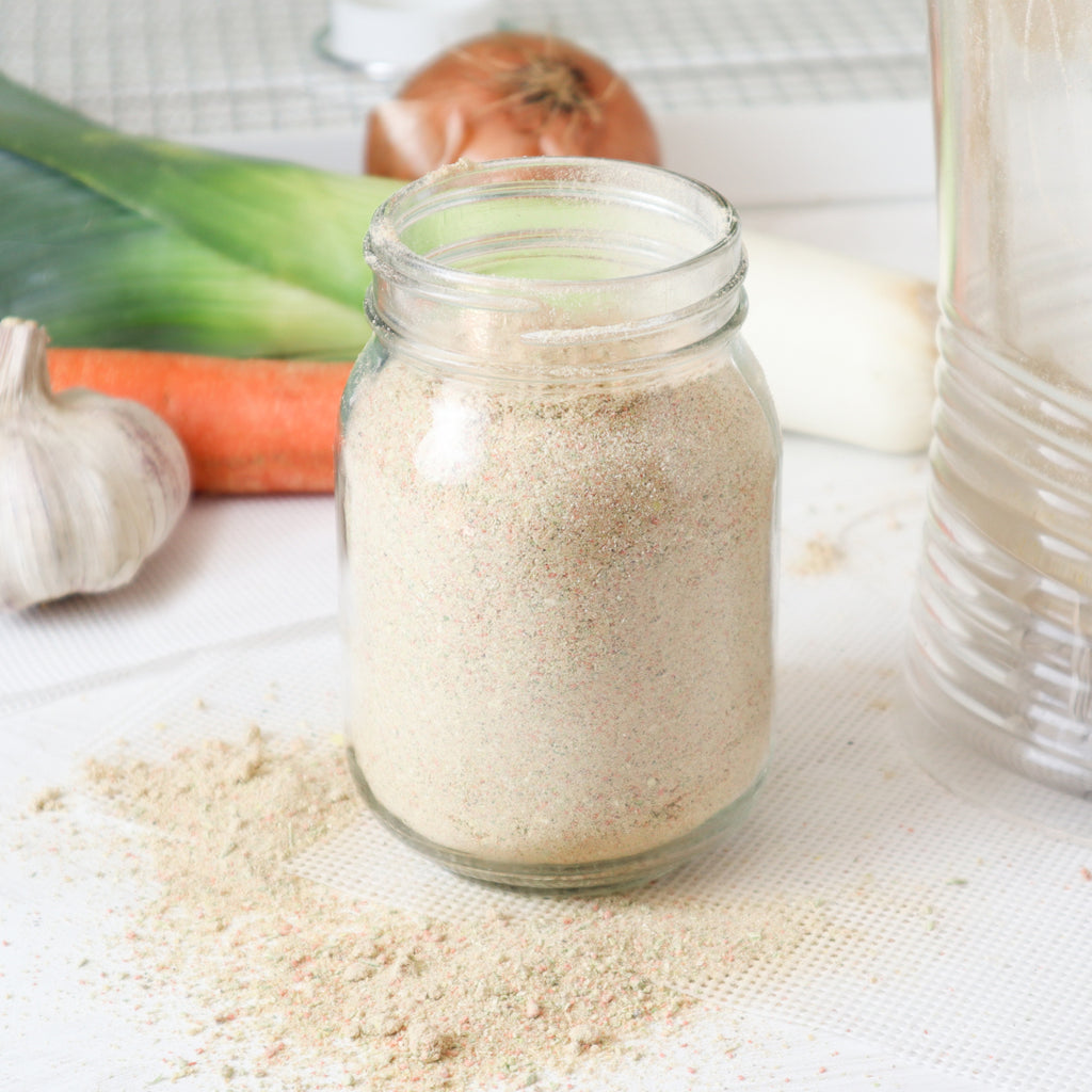 How to make vegetable stock powder in a food dehydrator - Luvele US
